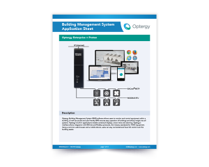 Product Documentation - Optergy